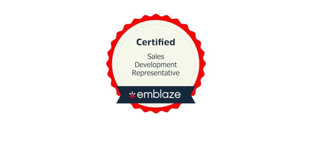 Congratulations! You've successfully completed your Sales Development ...